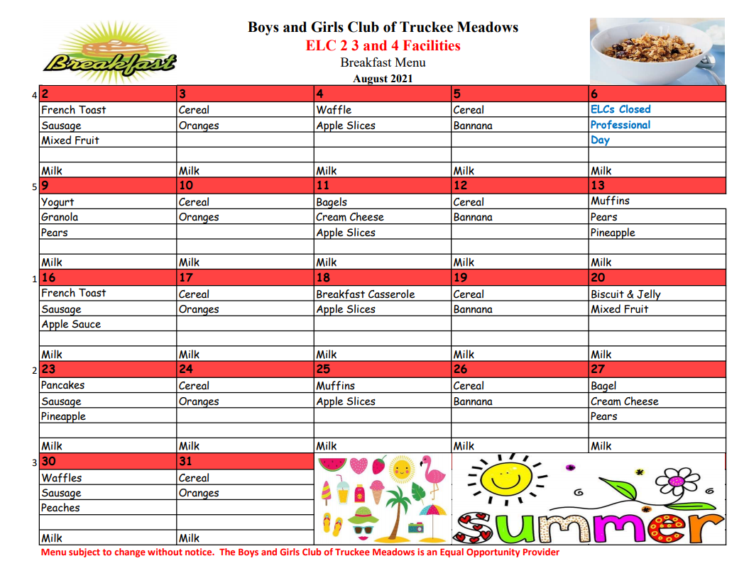 ELC Menus – E.L. Wiegand Early Learning Center Reno
